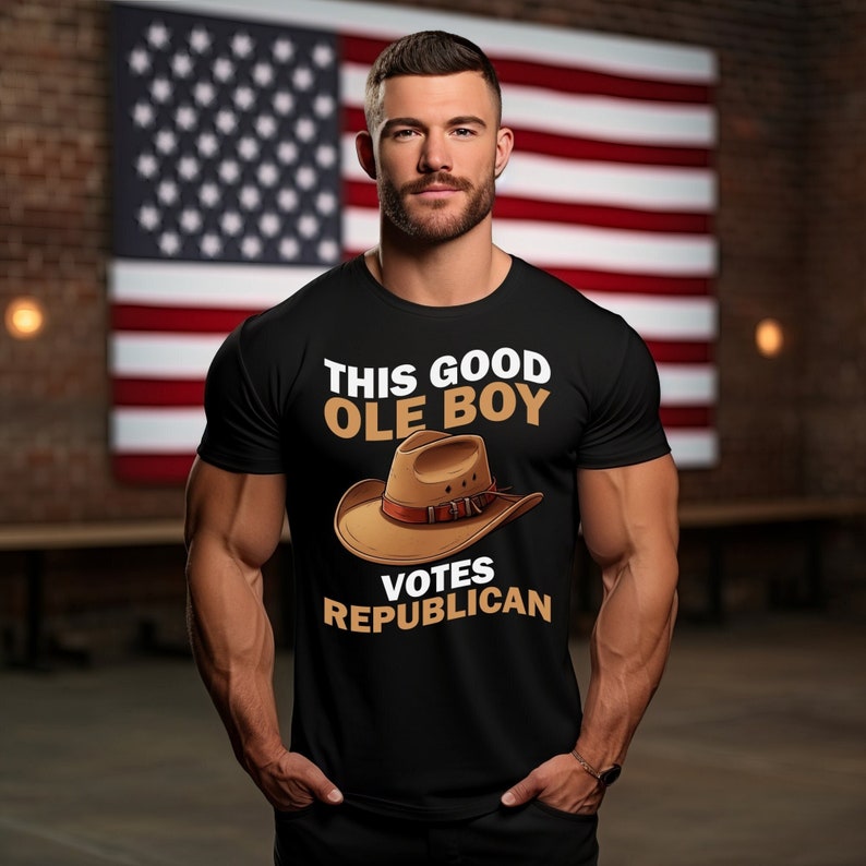 Cowboy Hat Republican Voter T-shirt, Cowboy Voter T-shirt, Country Boy ...