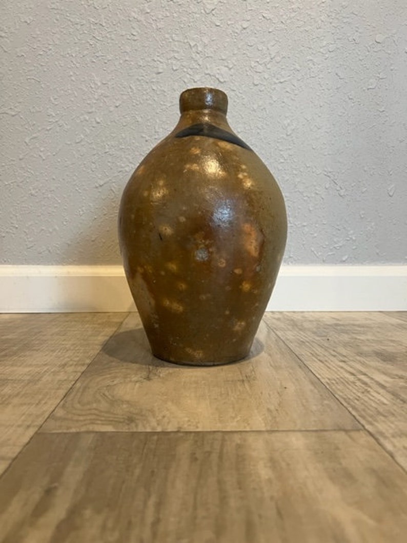 Primitive Rare Early American Blue Ovoid Stoneware Jug - Etsy