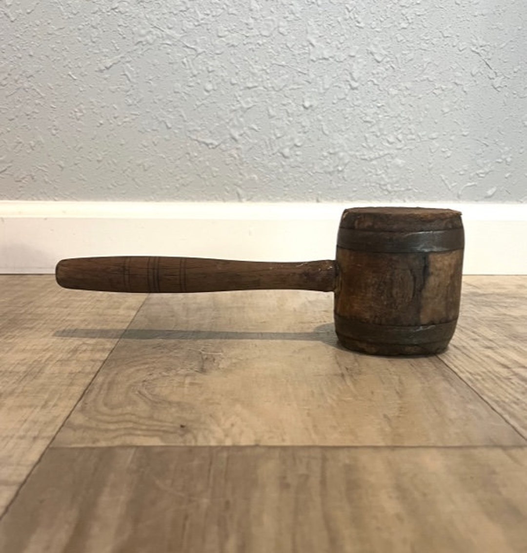 Vintage Wooden Mallet - Etsy
