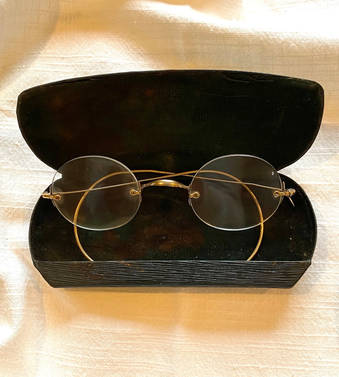 Vintage Gold Spectacles With Original Case - Etsy
