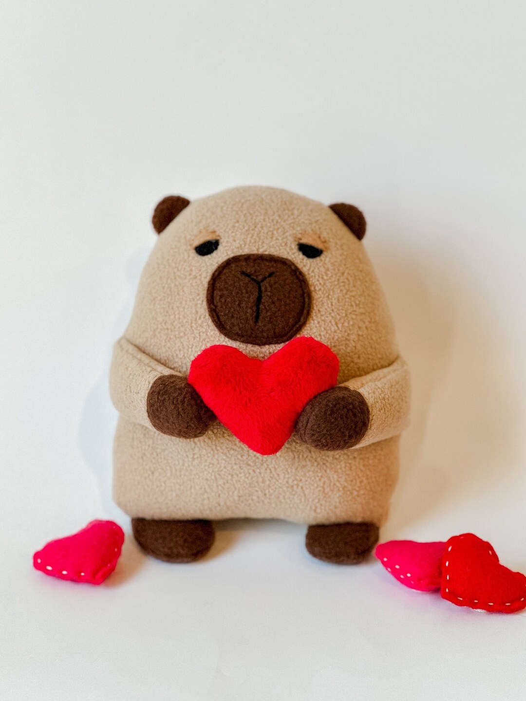 Capybara Plush Toy Handmade Gift for Valentines Day Gift for Child ...