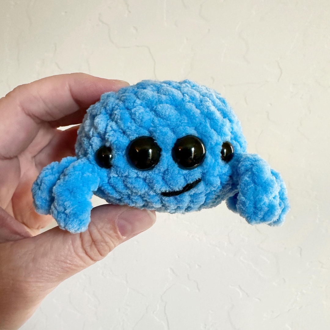 Crocheted Spider Plushie, Jumping Spider, Toy Arachnid, Stuffed Animal ...