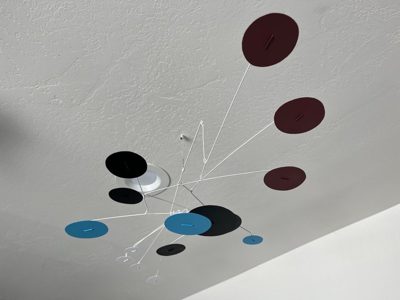 Hanging Mobile Sculpture With Metal Discs - Etsy
