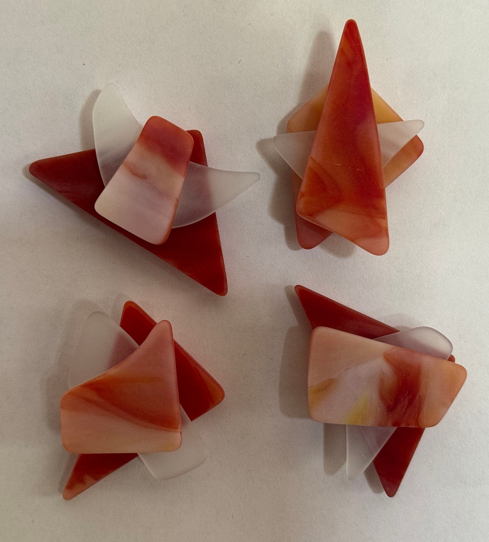 Tumbled Stained Glass Magnets, Set of 4 - Etsy