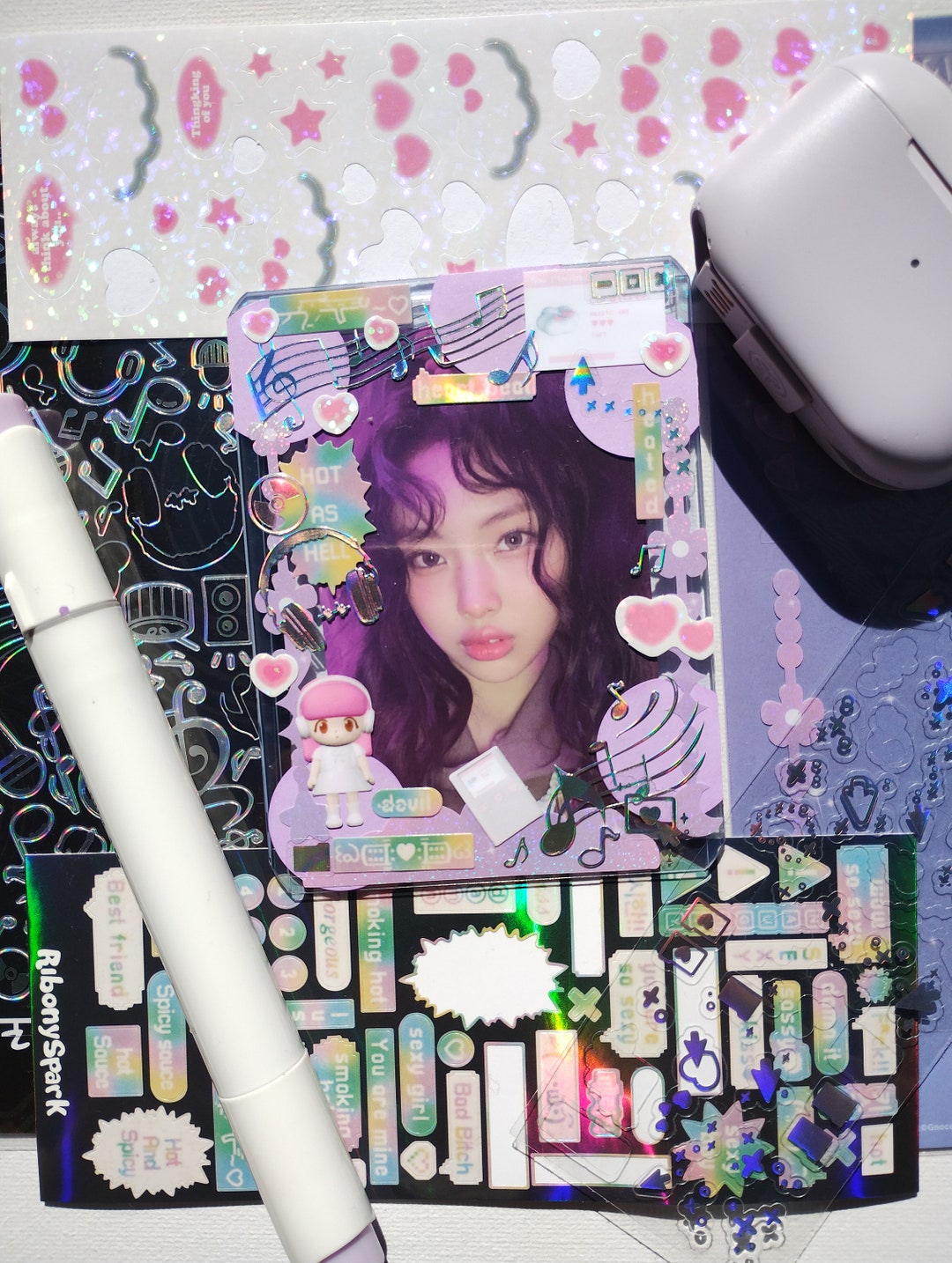 Cute Webcore Customised Toploader Decorated With Stickers - Etsy