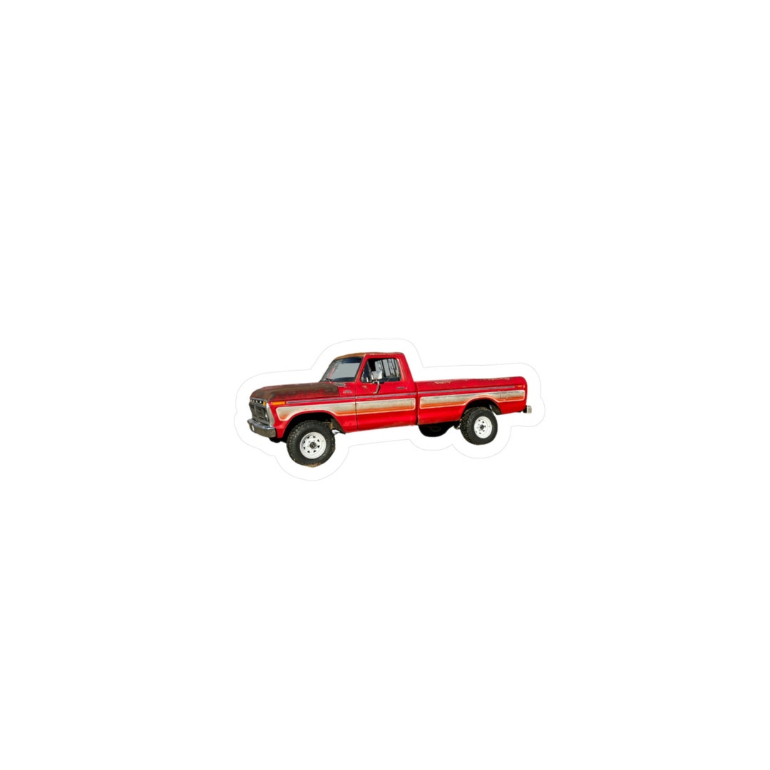 Red Dentside 1977 Ford F-150 Sticker - Etsy