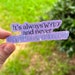 Holographic "wyd/dywmtcoaeyptycomf" Bookish Sticker - Etsy