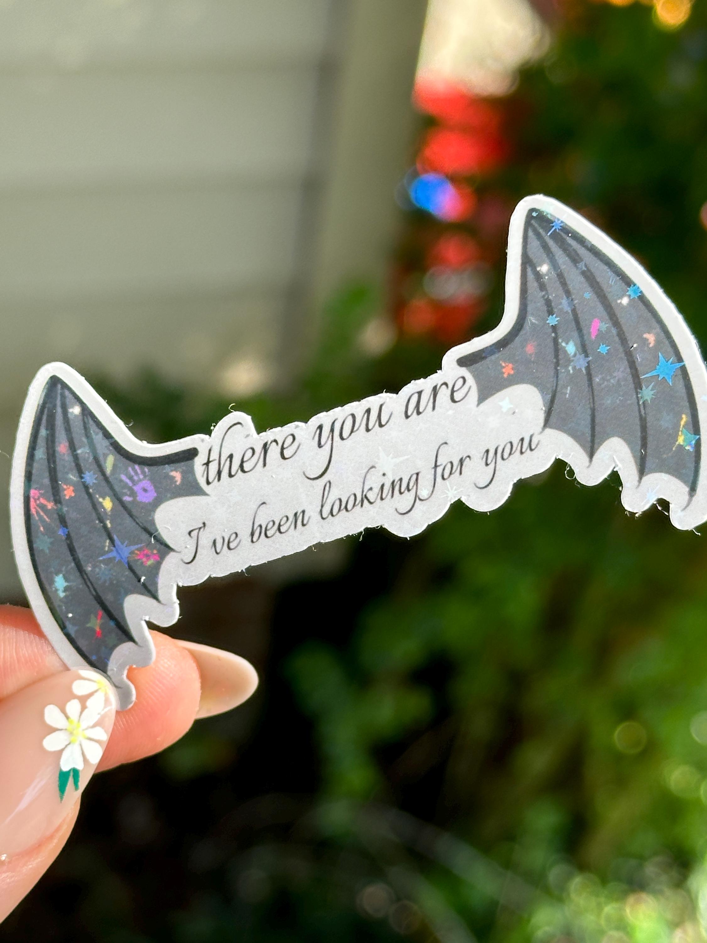 ACOTAR Rhysand Quote Holographic Sticker - Bat Wings Paint Splatter - Etsy