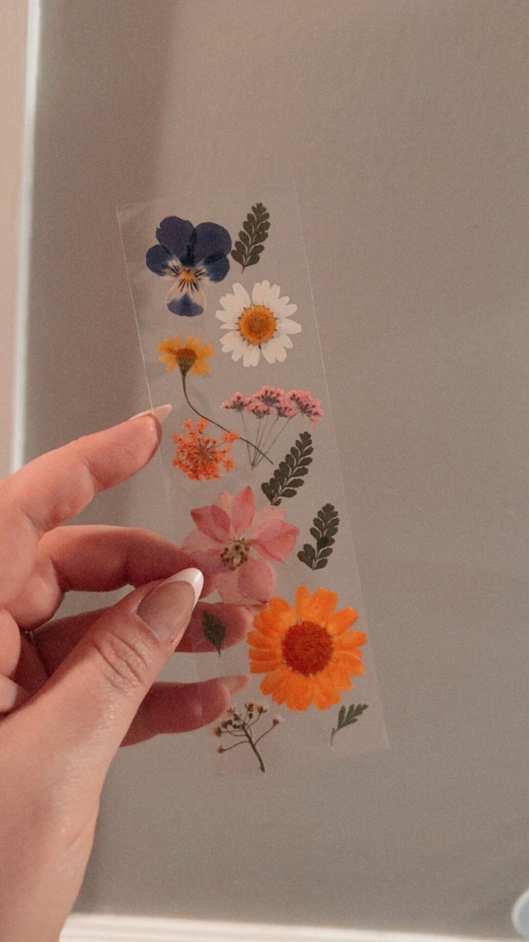 Dried Pressed Flower Bookmark With Tassel Laminated Bookish - Etsy