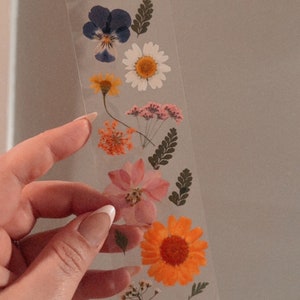 Dried Pressed Flower Bookmark With Tassel Customizable Laminated ...