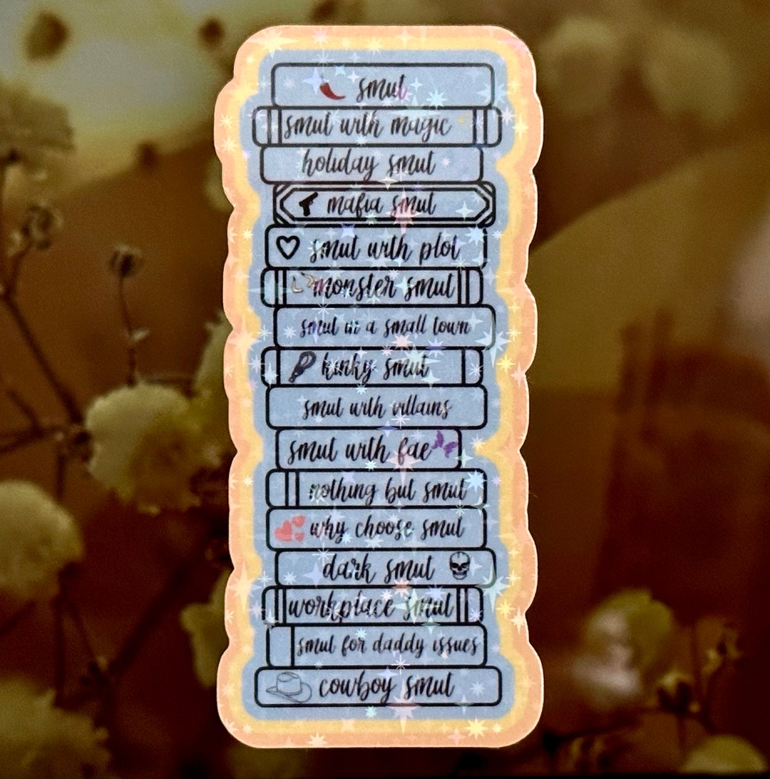 Holographic Smut Bookish Kindle Sticker Types of Smut Book Stack - Etsy