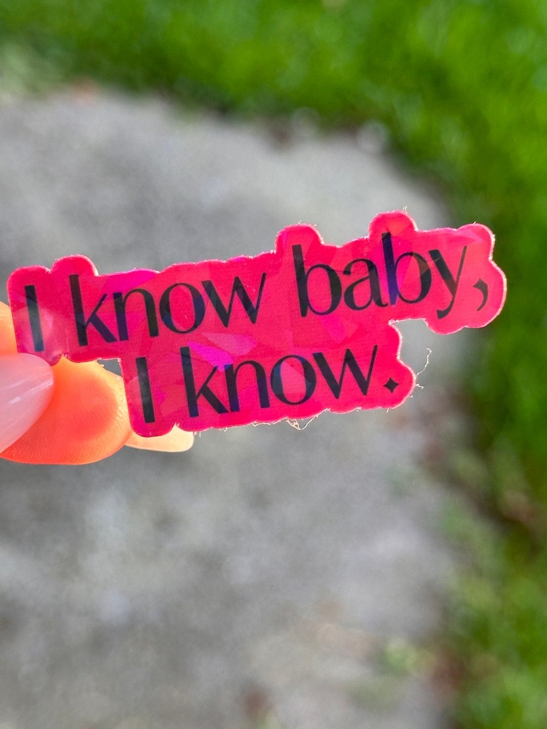 Holographic Kindle Sticker i Know Baby, I Know. - Etsy