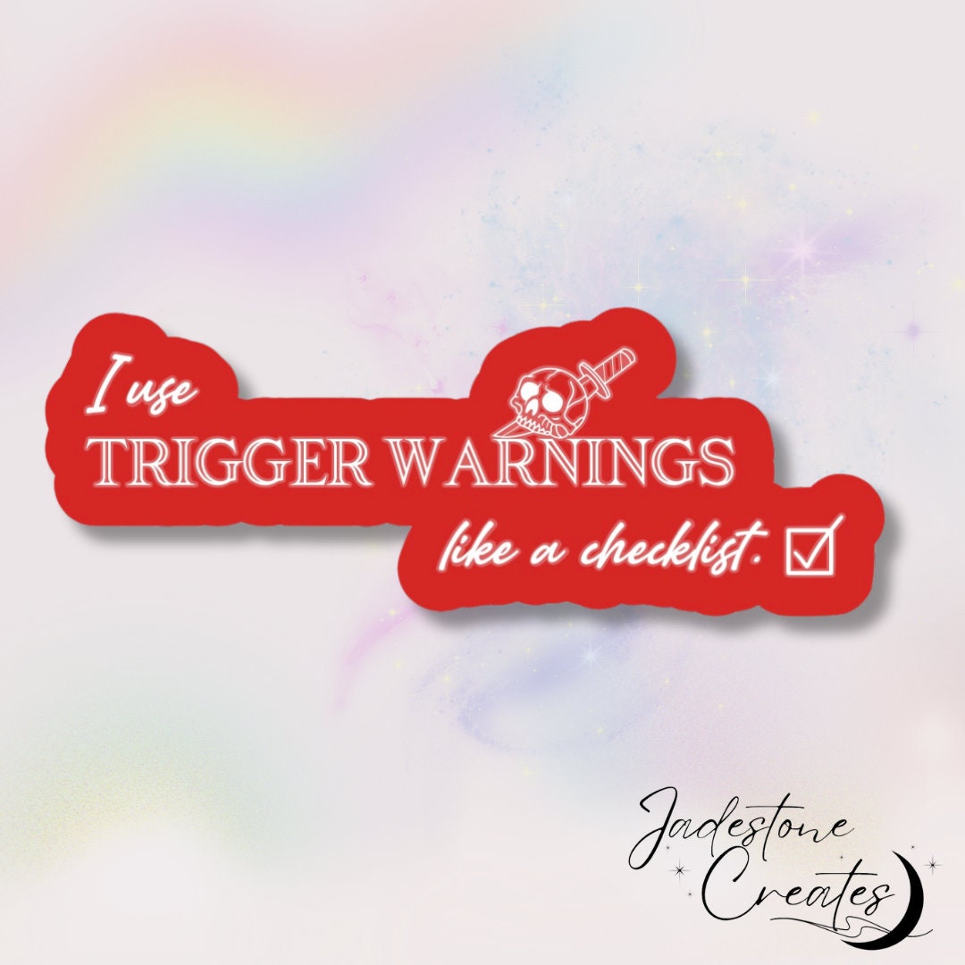 Holographic Bookish Kindle Ereader Sticker Book Boyfriend I Use Trigger Warnings Like a ...