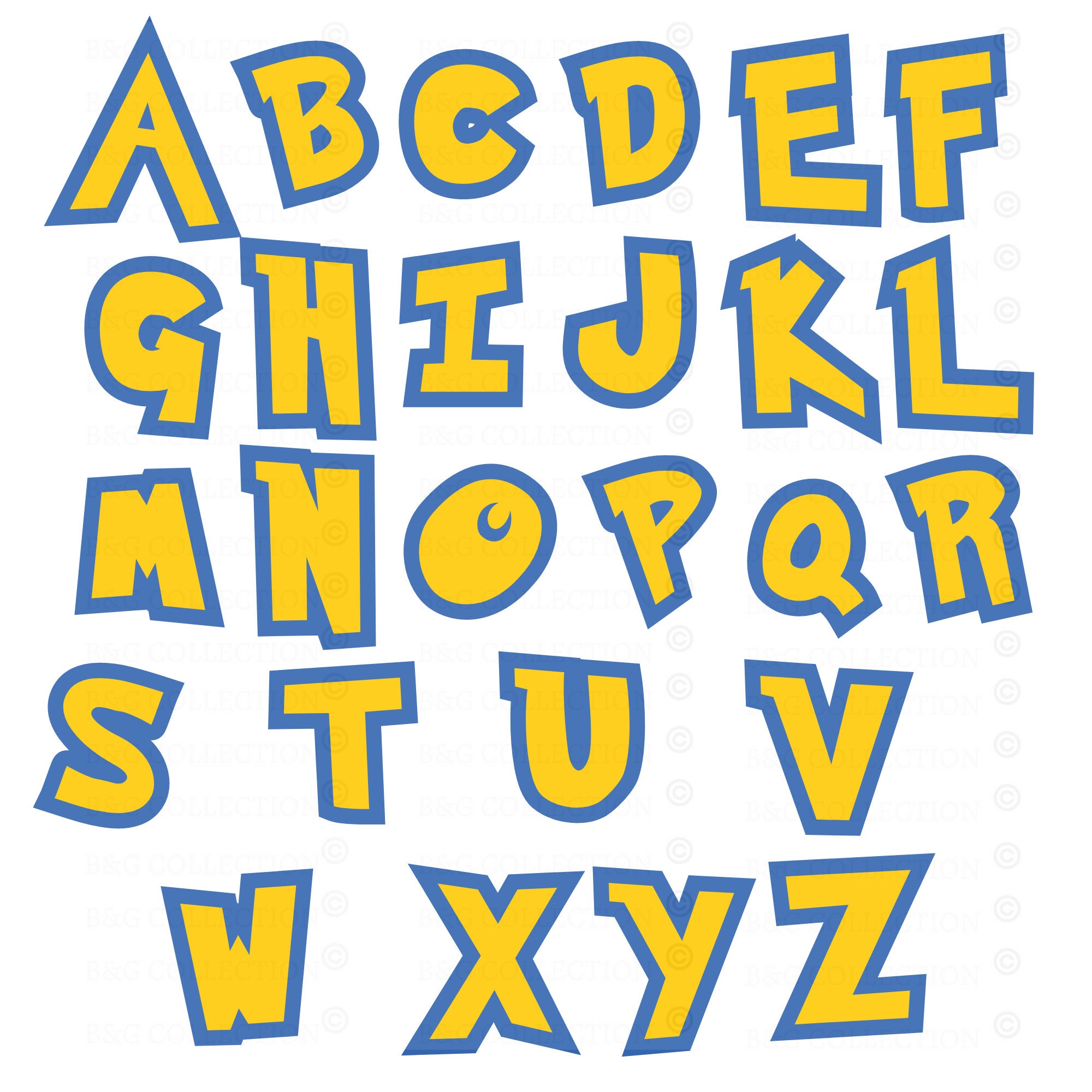 Pokemon Font Svg Pokemon Alfabeto Letra SVG Pokemon Números - Etsy México