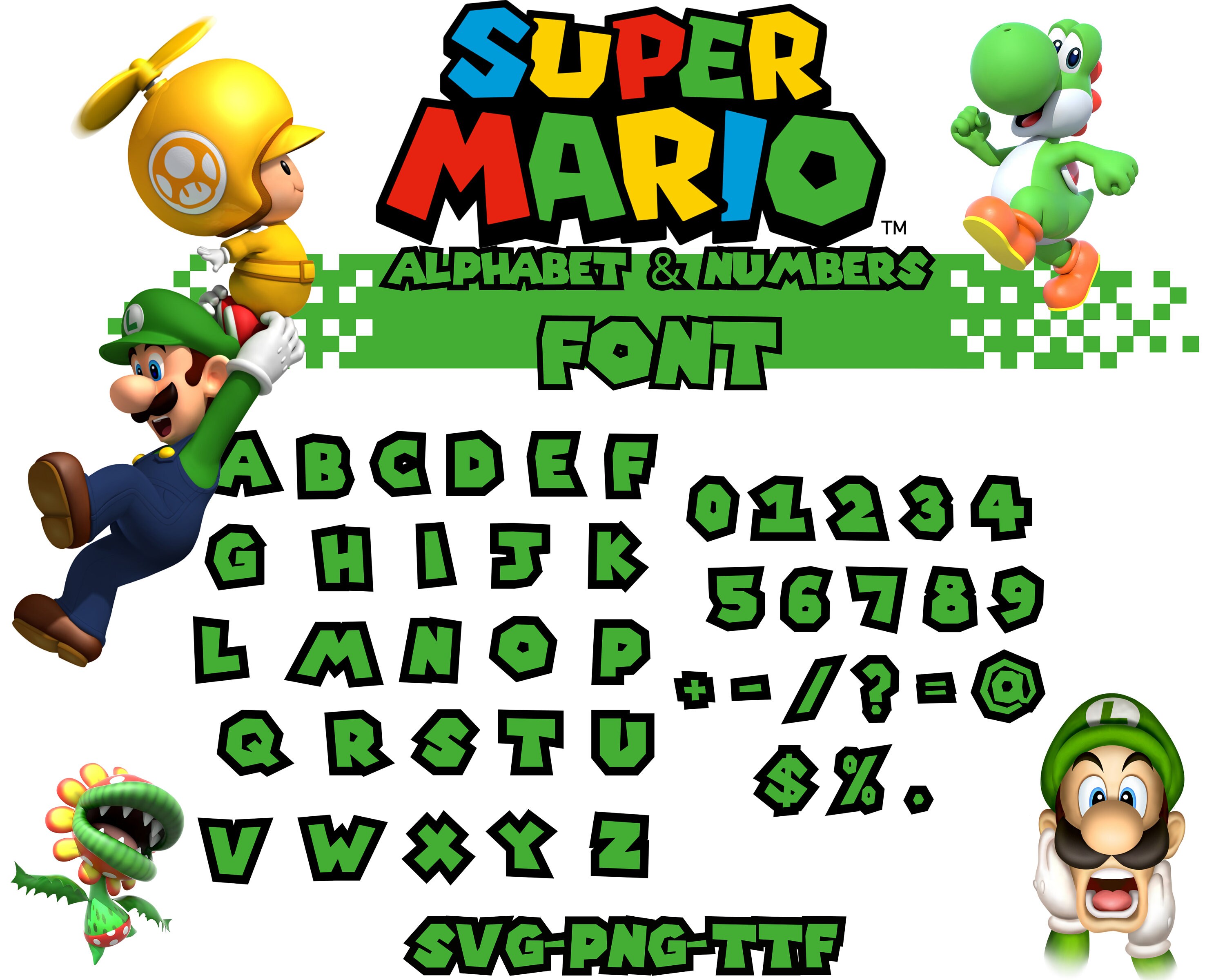 Super Mario Font Svg Mario Bros Characters Svg Mario Bros - Etsy Finland