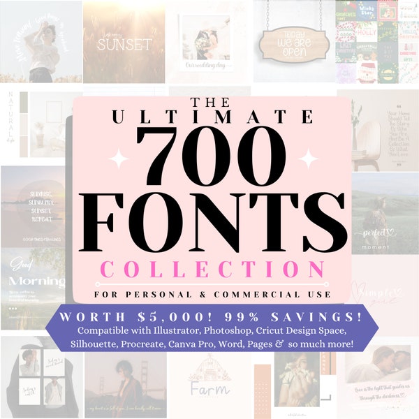 Font Bundle - Etsy