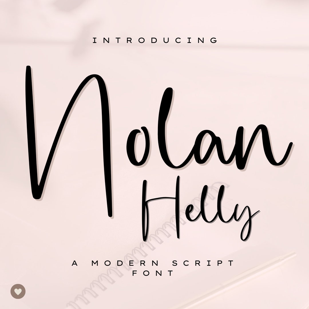 Nolan Helly Font-handlettered Font, Handwritten Font, Calligraphy Font ...