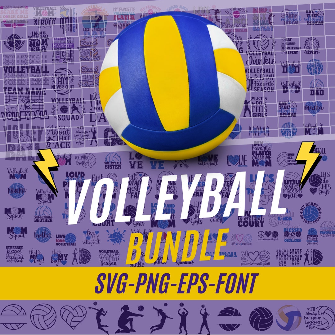 The Ultimate Volleyball Svg Bundle, Font Png Dxf Eps, Volleyball Team ...