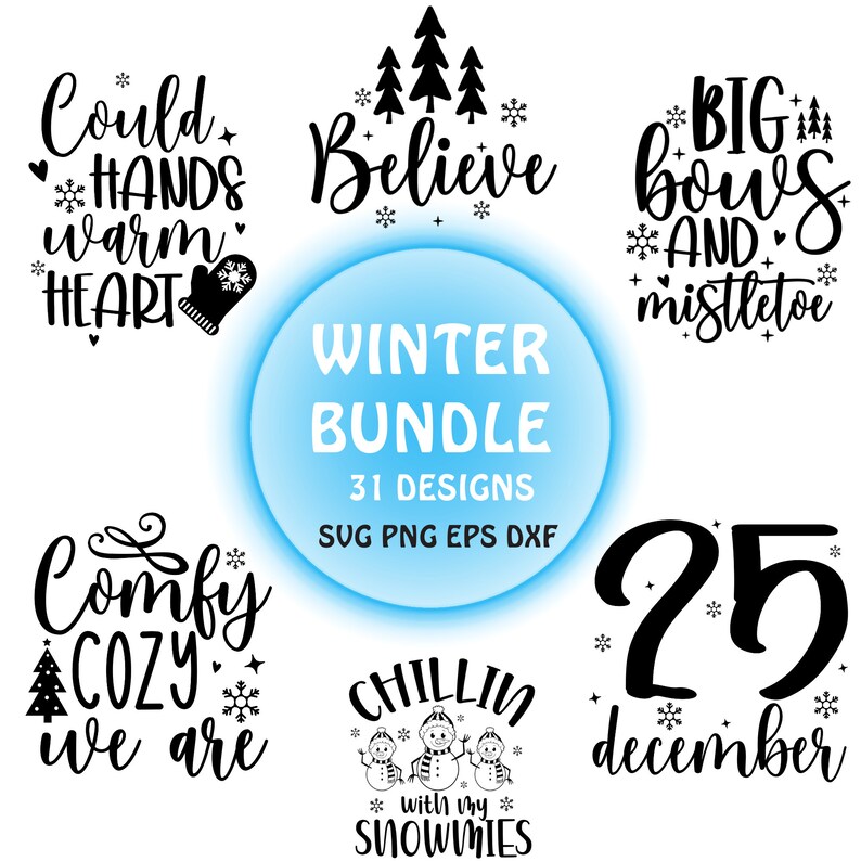 Winter SVG Bundle, Christmas Svg, Winter Svg, Santa Svg, Christmas ...