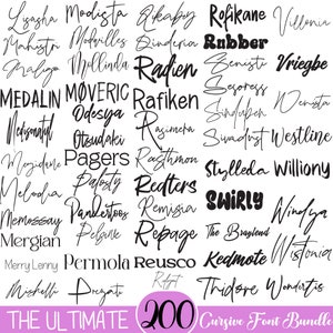 The Ultimate 200 Fonts - Font Bundle Ttf Otf Heart Font, Cricut, Canva ...