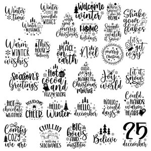 Winter SVG Bundle, Christmas Svg, Winter Svg, Santa Svg, Christmas ...