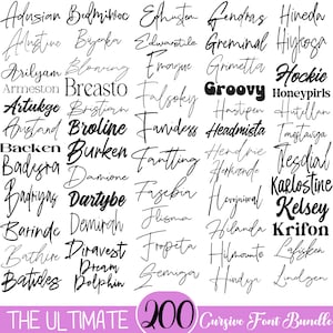 The Ultimate 200 Fonts - Font Bundle Ttf Otf Heart Font, Cricut, Canva ...