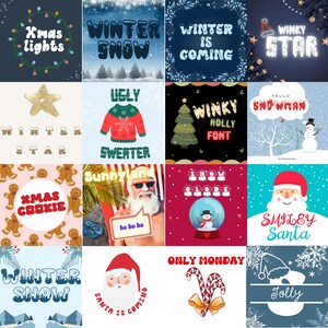 The Ultimate Christmas Font Bundle 40 Fonts, Retro Christmas Font ...