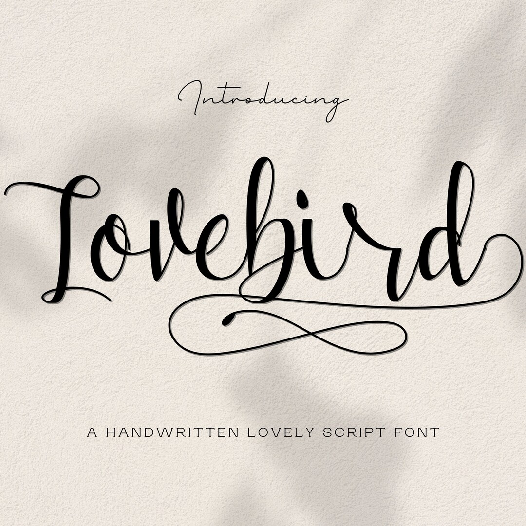 Lovebird Font - Handwritten Signature Tails Script Font, Cursive Font ...