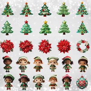 Christmas Clipart 3D Bundle Collection, 200 Christmas Clipart Png ...