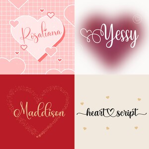 The Ultimate Heart Script Font Bundle 20 Fonts, Script Font With Tails ...