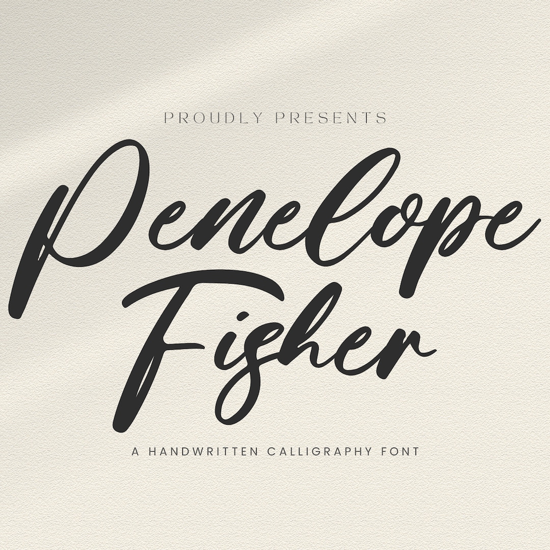 Penelope Fisher Font-handlettered Font, Handwritten Font Calligraphy ...
