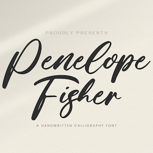 Penelope Fisher Font-handlettered Font, Handwritten Font Calligraphy ...