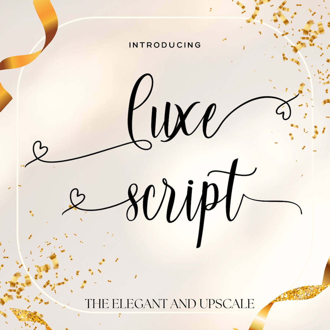Heart Script Font, Script Font, Font With Hearts Cursive Ttf Font With ...