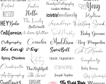The Ultimate 50 Fonts Font Bundle, Cricut, Canva Font, Script Font, Fonts, Digital Fonts ...