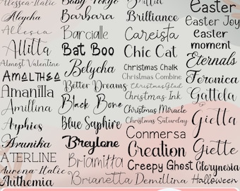 The Ultimate 100 Farmhouse Fonts Bundle, Cursive Font, Canva Font, Script Font, Procreate Fonts ...