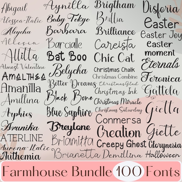 Font Bundle - Etsy