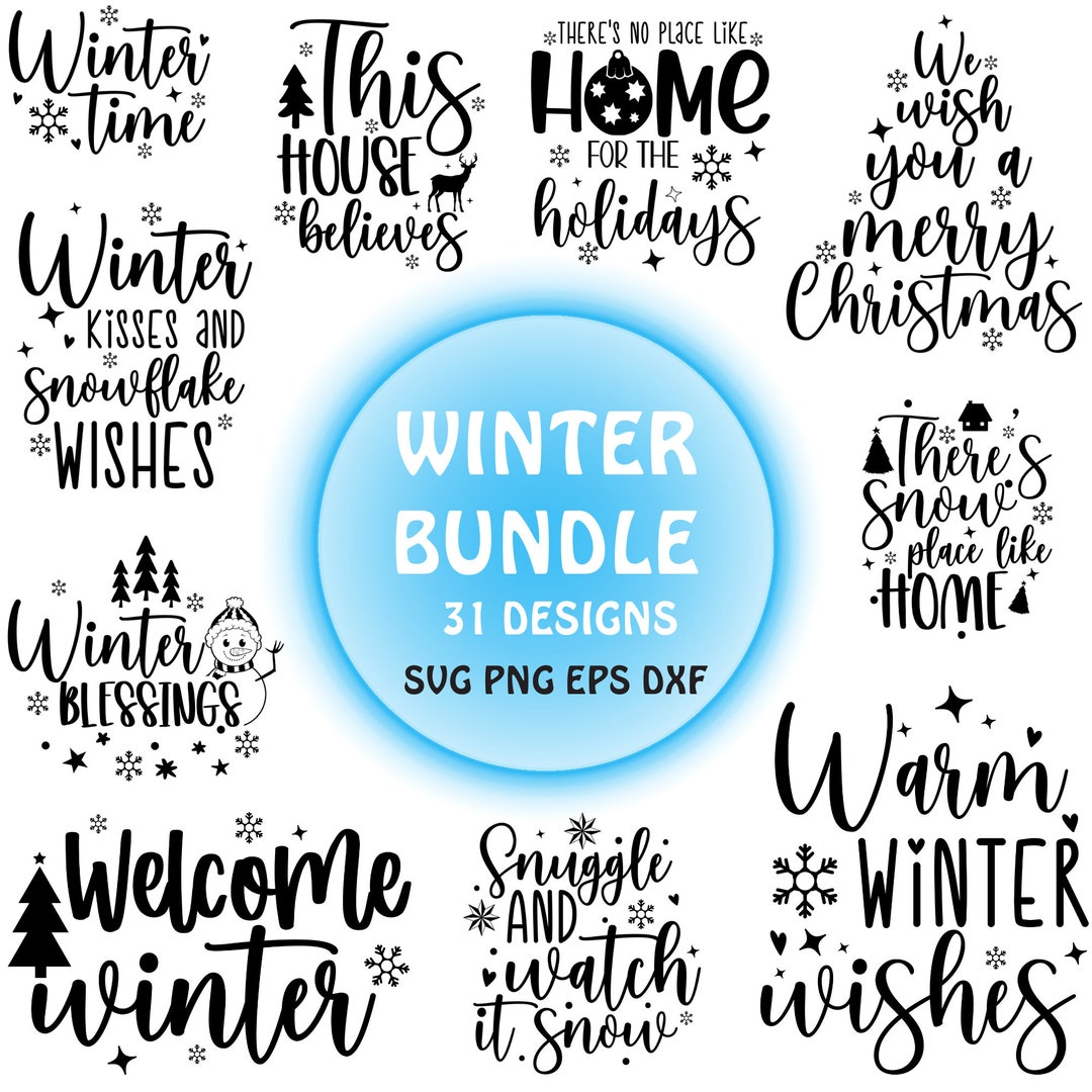 Winter SVG Bundle, Christmas Svg, Winter Svg, Santa Svg, Christmas ...