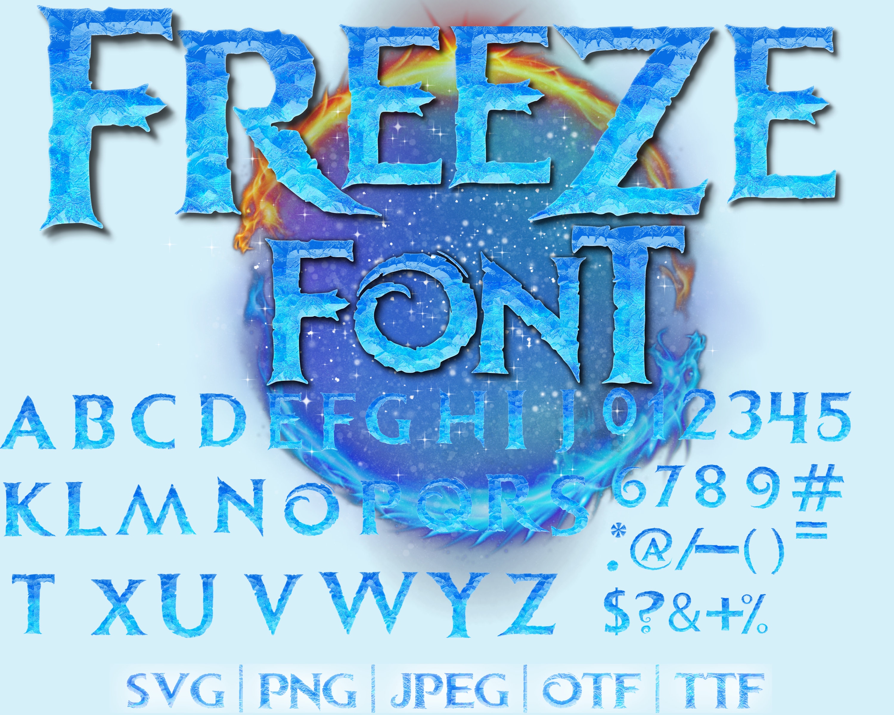 Freeze Font Icy Font Froze Font Ice Svg Icy Font Svg - Etsy UK