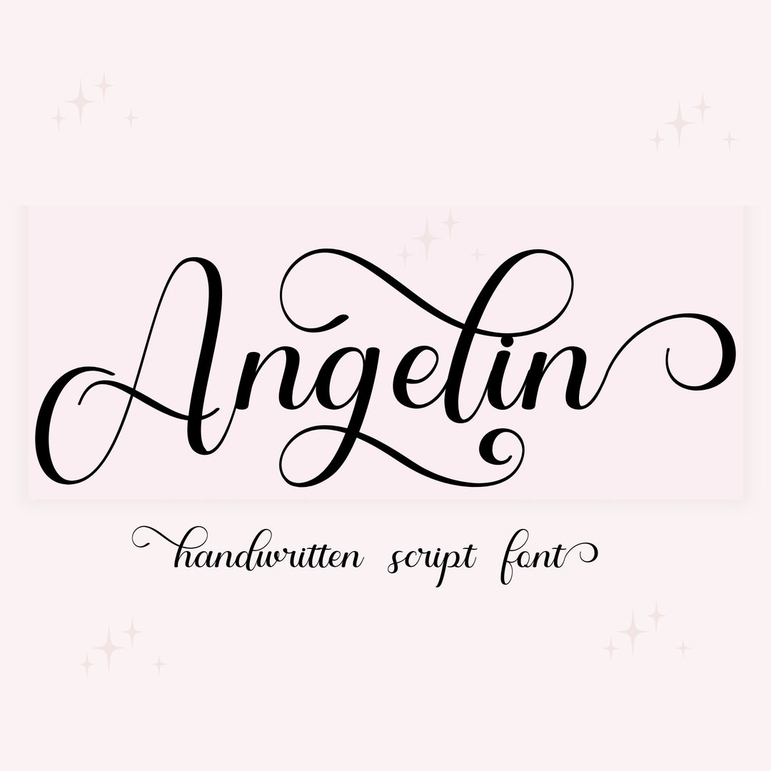 Angelin Font - Handwritten Script Font, Cricut Fonts, Calligraphy ...