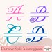 Split Monogram SVG Bundle Cursive Split Monogram SVG Png Eps, Cut File ...