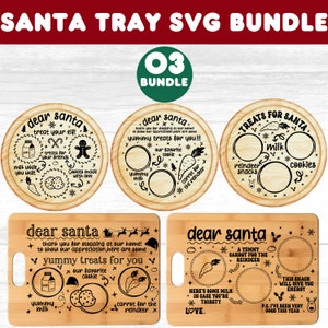 Dear Santa Tray SVG PNG 34 Bundle, Christmas SVG, Santa Tray Santa ...