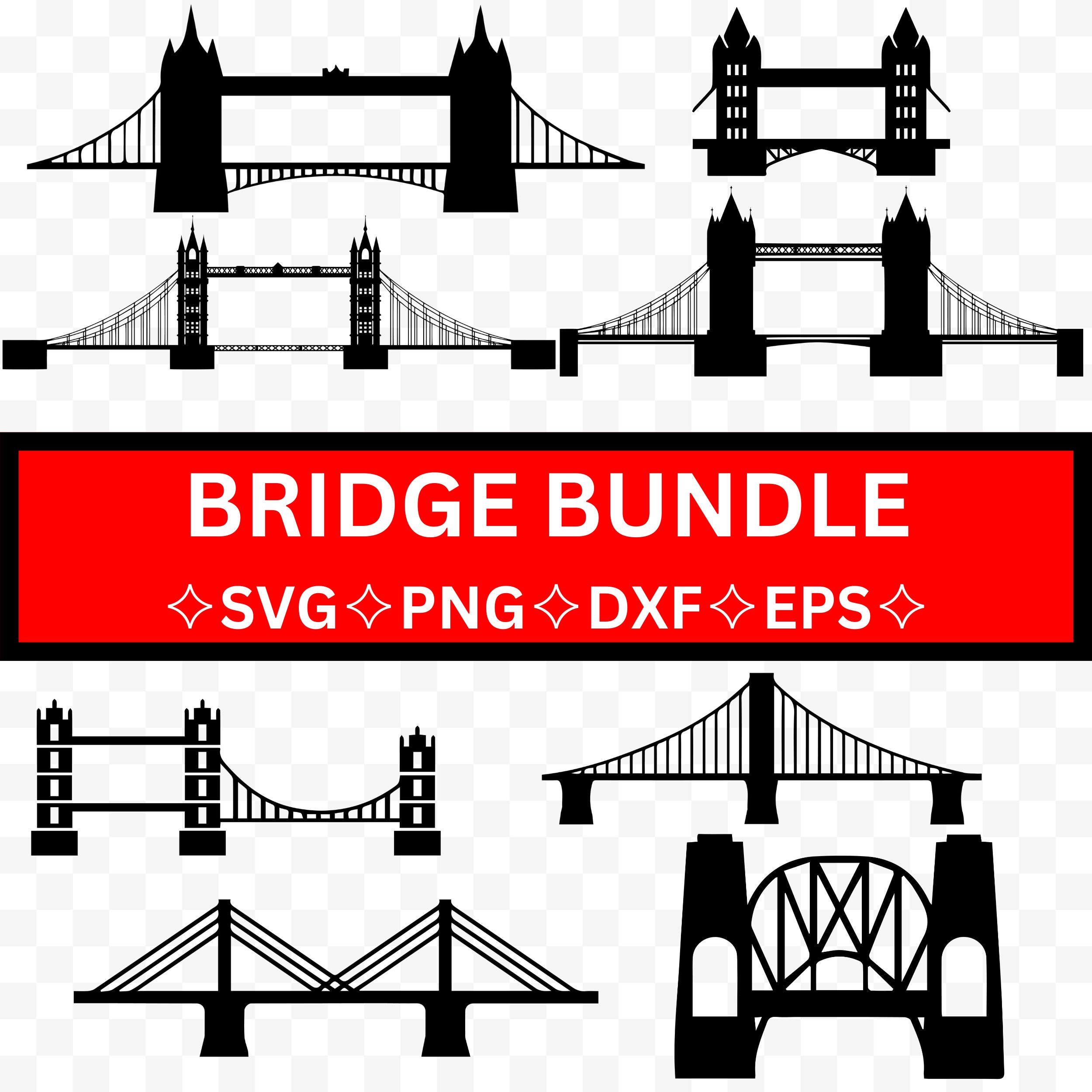 Bridge Svg Bundle, Bridge Png, Wooden Bridges Clipart Instant Download ...
