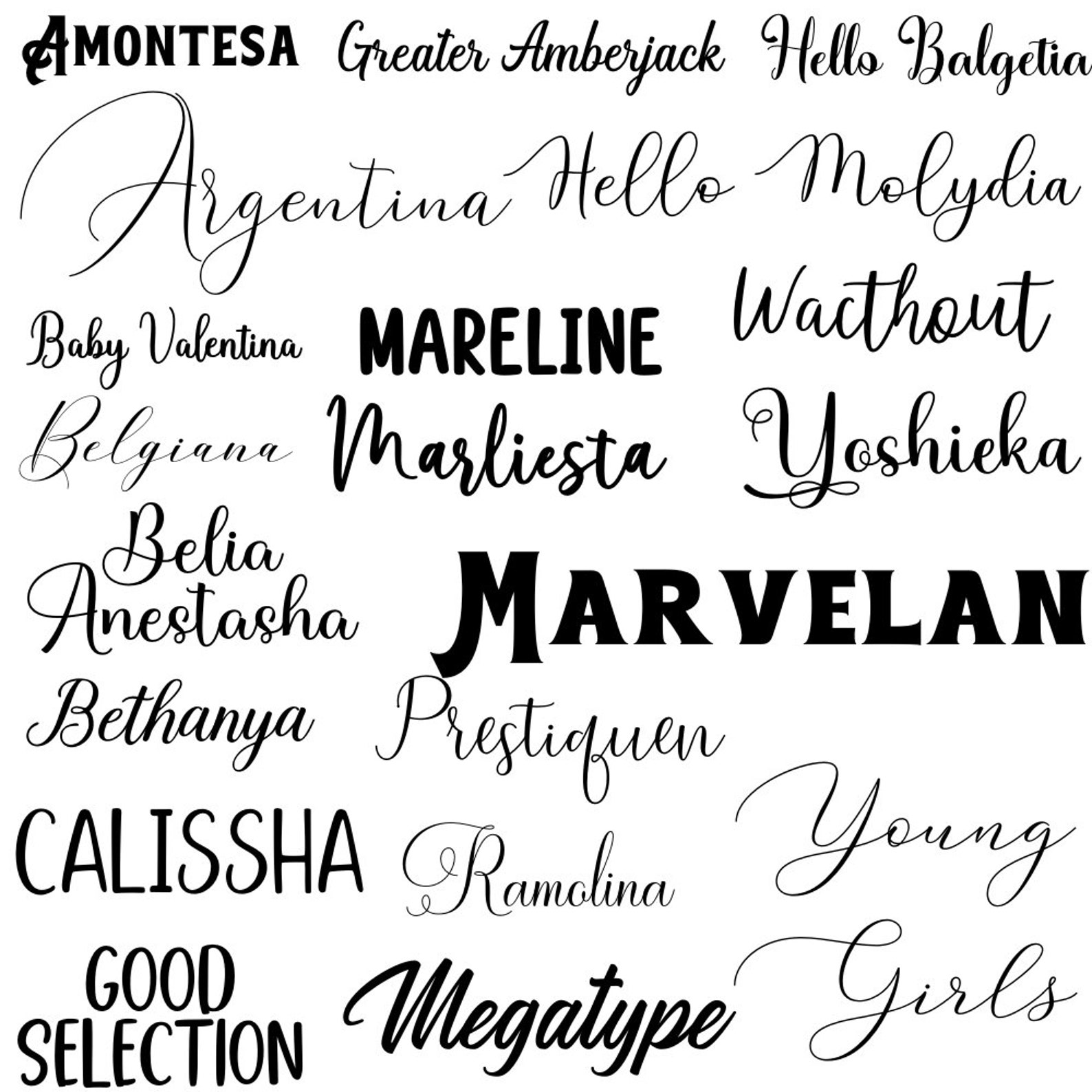 The ULTIMATE 700 Fonts Bundle Collection, Handlettered, Cursive ...