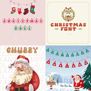 The Ultimate Christmas Font Bundle 40 Fonts, Retro Christmas Font ...