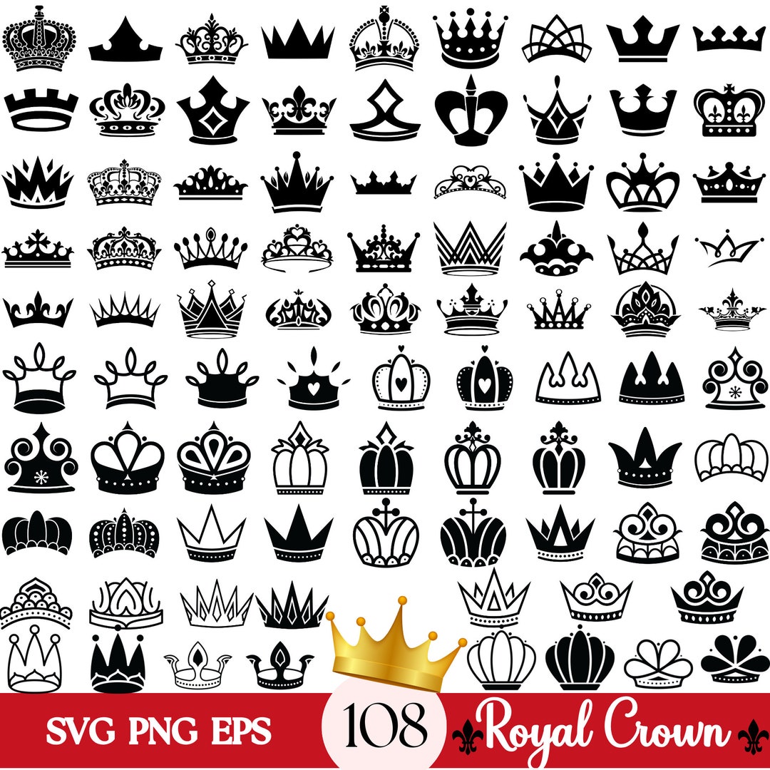 Royal Crown SVG File, King Crown SVG, Queen Crown SVG, Princess Crown ...