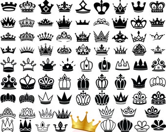 120 Royal Crown SVG File, King Crown SVG, Queen Crown SVG, Princess Svg ...