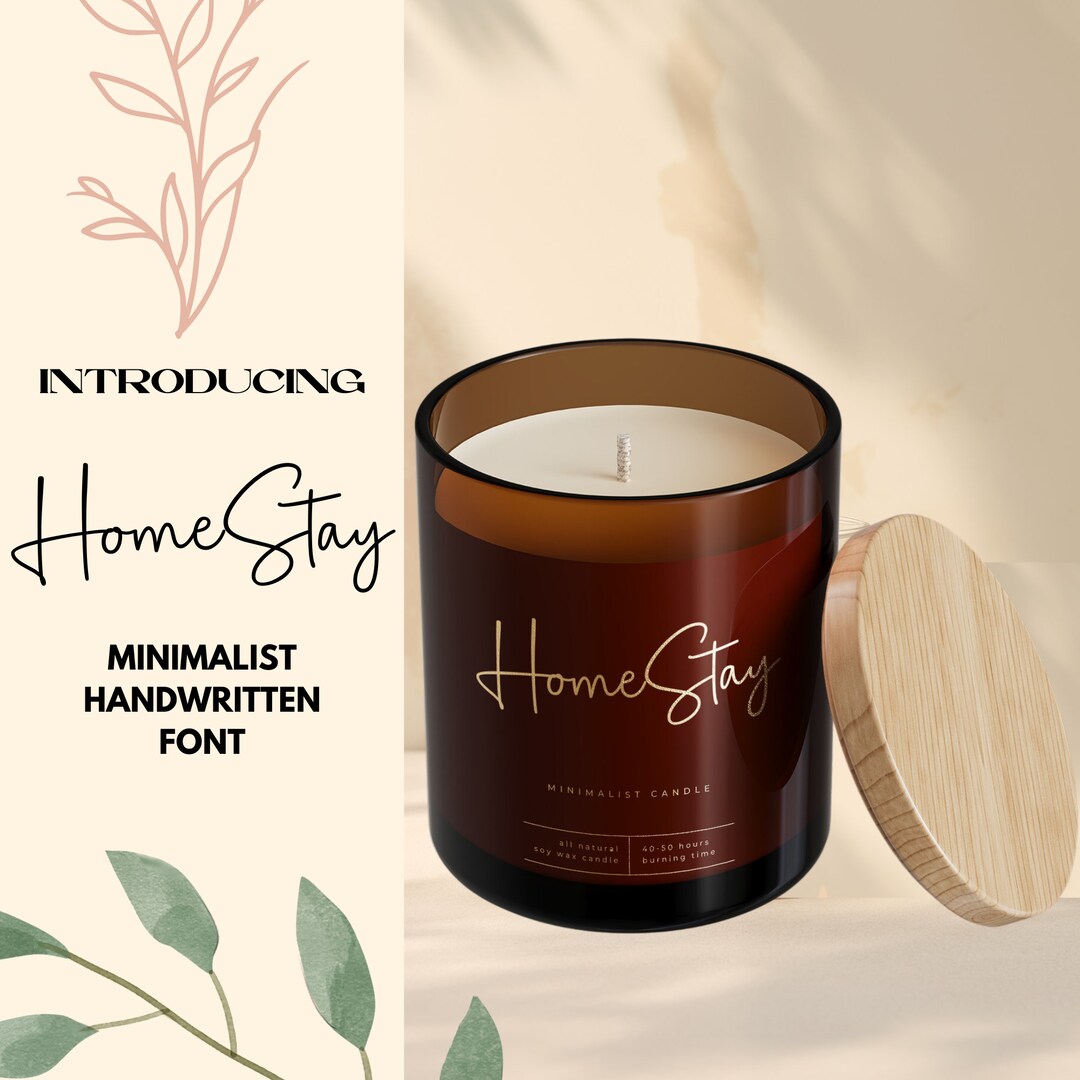 Handwritten Font, Candle Jar Font Ttf Svg Minimalist Font, Cricut ...