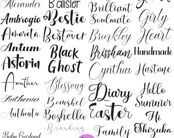 Cursive Letters Font Wedding Font Cursive Font Cursive Script Wedding ...