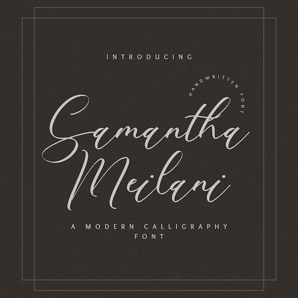 Samantha Font Svg - Etsy