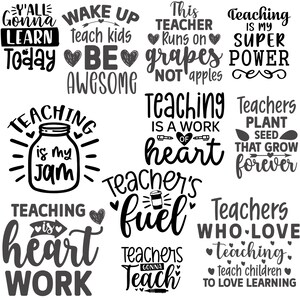 Teacher Svg Bundle, Teacher Quote Svg, Teacher Svg, School Svg, Teacher ...